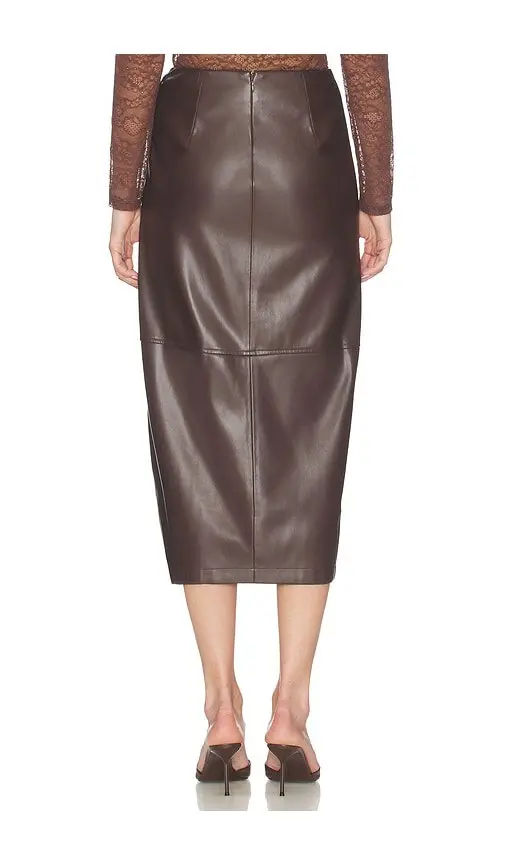 Cami Nyc Lorena Faux Leather Wrap Skirt - Sable