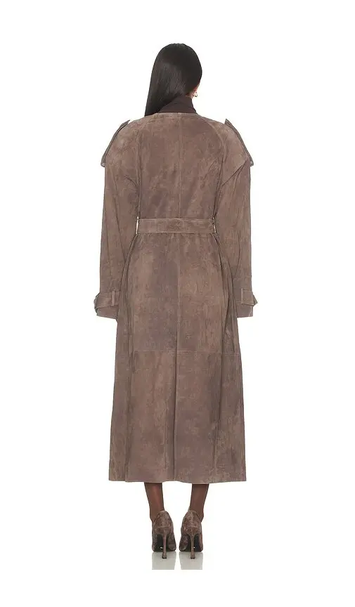 DUCIE Klarissa Trench Coat - Truffle