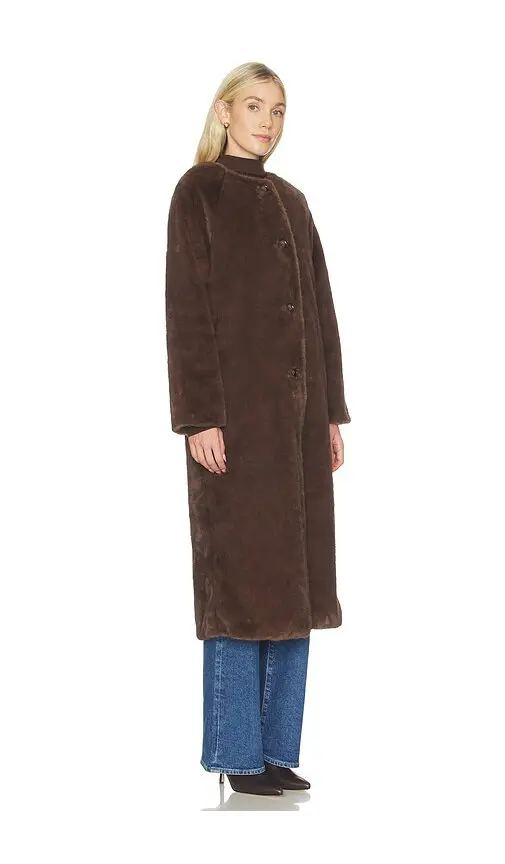 Line & Dot Axel Faux Fur Coat