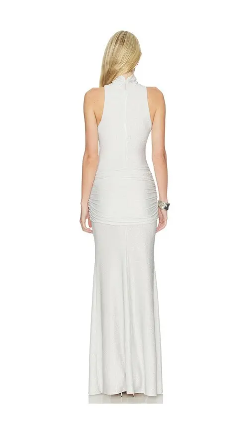 Delfi Roya Metallic Dress - Ice