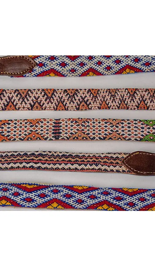 VERVE CULTURE Moroccan Kilim Dog Collar & Leash Set