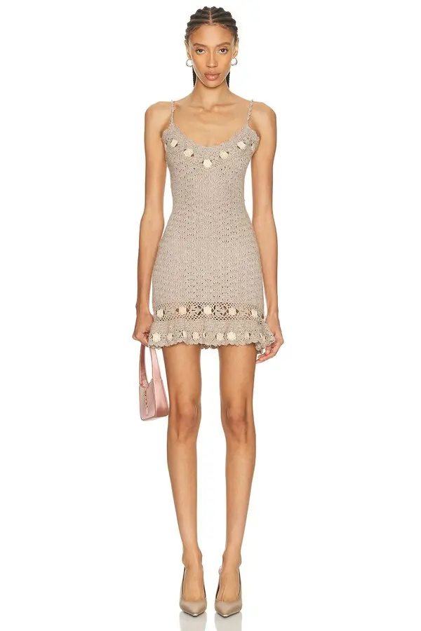 MIRROR PALAIS 3d Flower Mini Dress