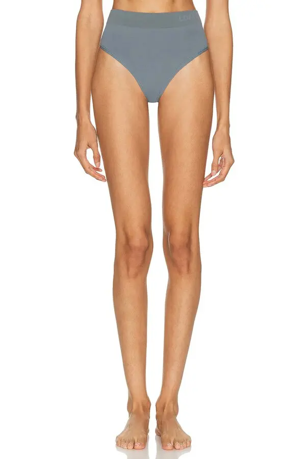 LDMA High Sculpt Seamless Thong In Grey - Slate