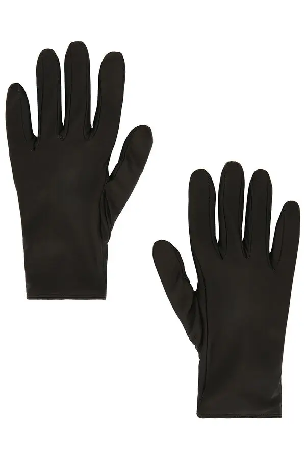 Nour Hammour Short Leather Gloves - Chocolate