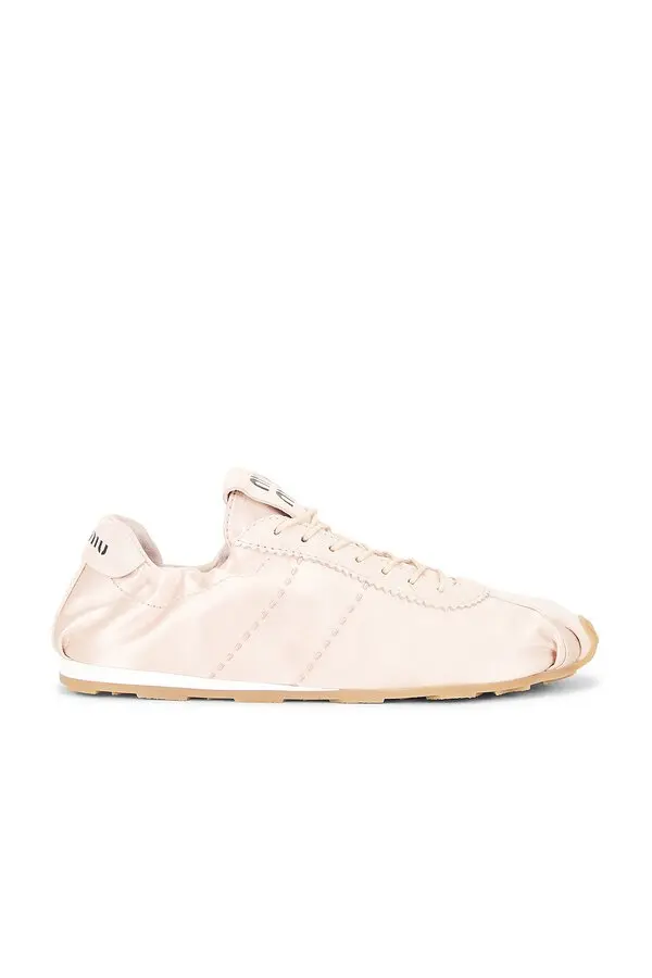Miu Miu Plume Raso Sneaker - Cipria