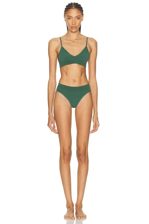 LDMA Low Hide Thong - Forest Green