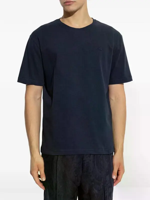 Etro Short-sleeve Embroidered T-shirt - Blue