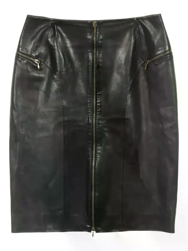 Dior Leather Zip-up Skirt