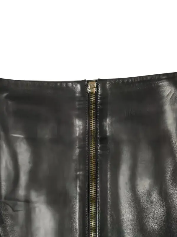 Dior Leather Zip-up Skirt