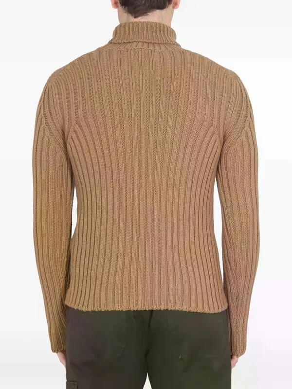 TEN C Roll-neck Sweater - Brown