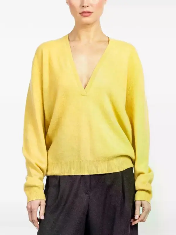 Frenckenberger Johnny V-neck Sweater - Yellow