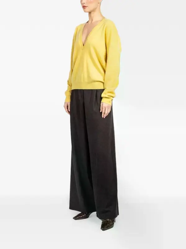 Frenckenberger Johnny V-neck Sweater - Yellow