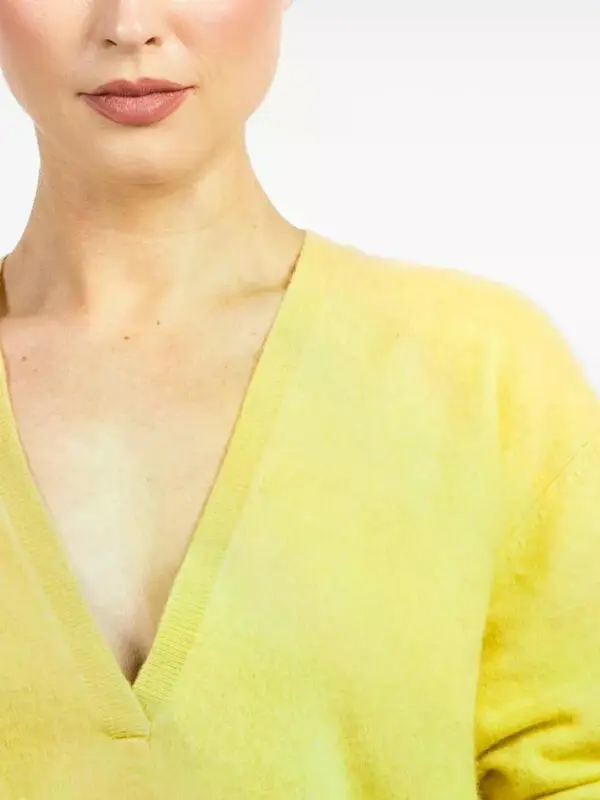 Frenckenberger Johnny V-neck Sweater - Yellow