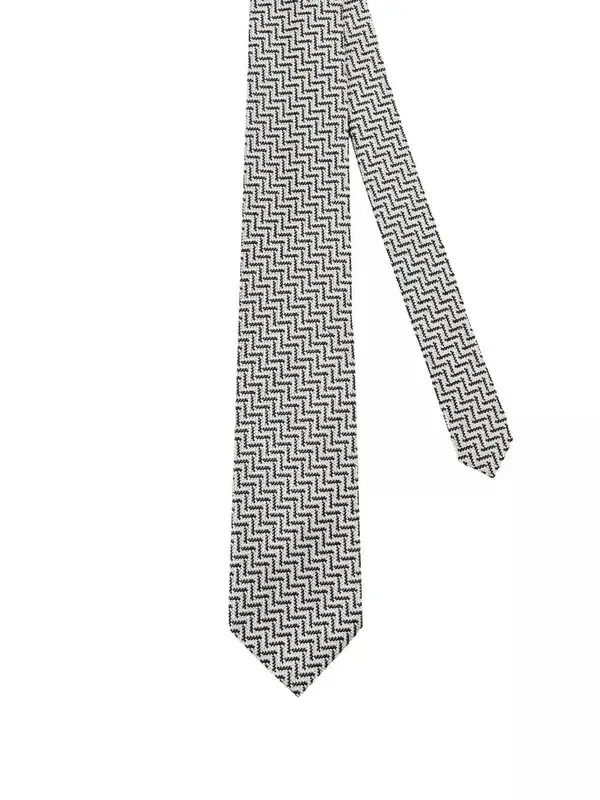 TOM FORD Patterned Necktie - Grey