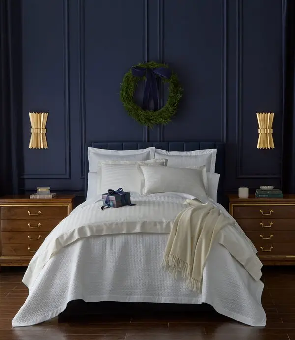 PEACOCK ALLEY Hamilton Quilted Coverlet - Blue
