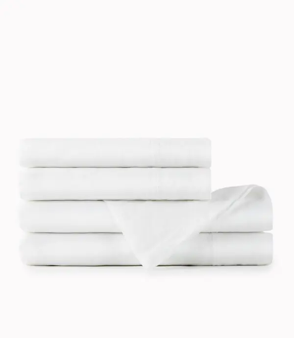 PEACOCK ALLEY European Washed Linen Sheet Set - White