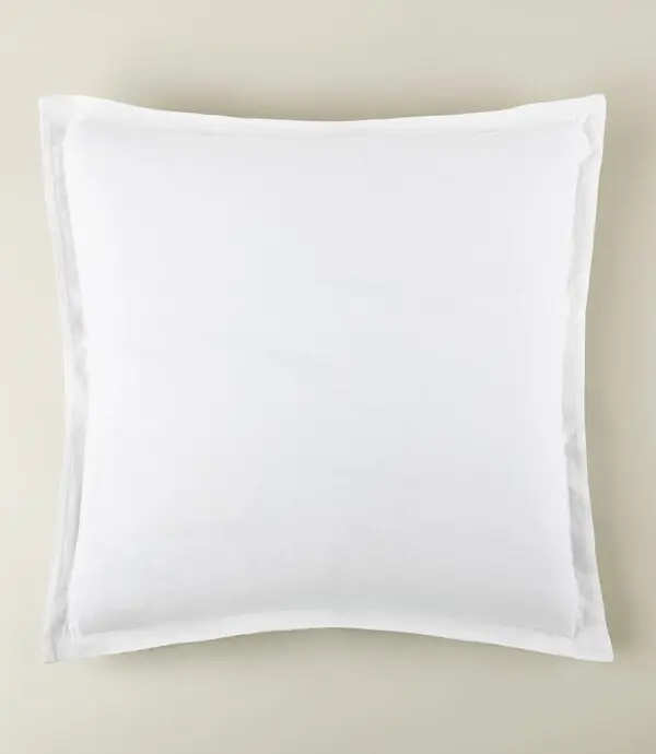 PEACOCK ALLEY European Washed Linen Sham - White