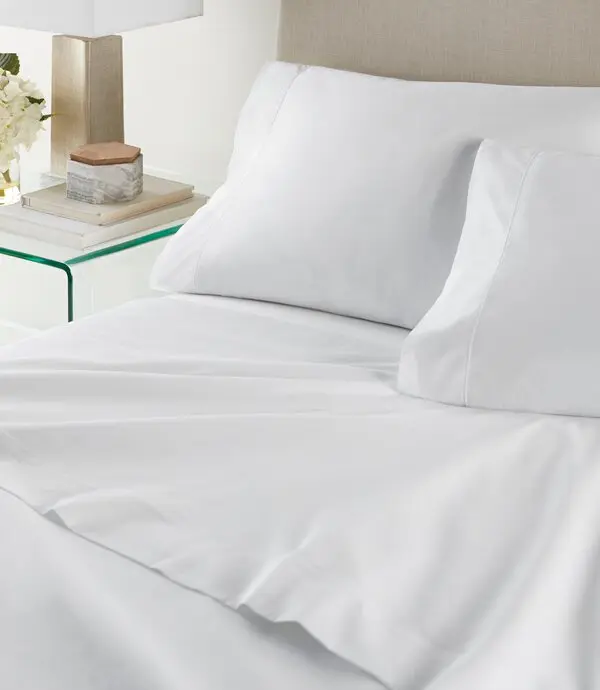 PEACOCK ALLEY Nile Flat Sheet - Light Gray