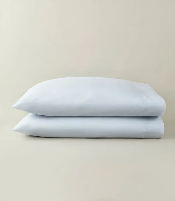 PEACOCK ALLEY European Washed Linen Pillowcases - Sky