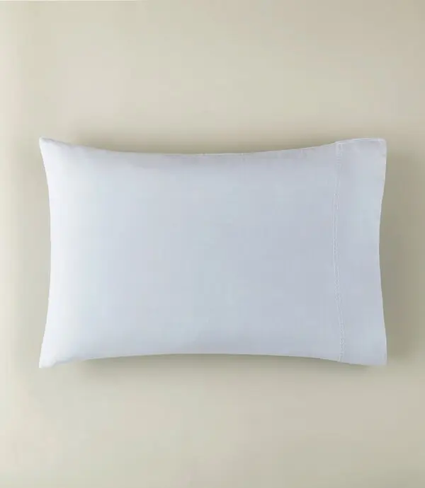 PEACOCK ALLEY European Washed Linen Pillowcases - Sky