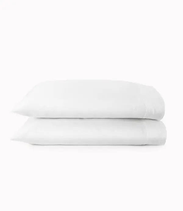 PEACOCK ALLEY European Washed Linen Pillowcases - White