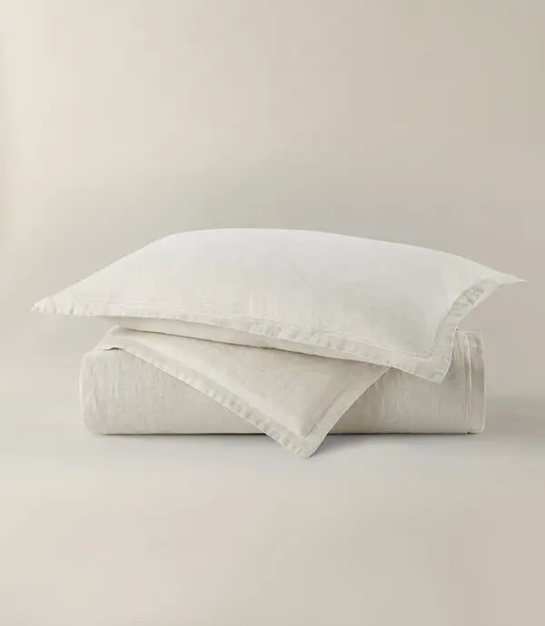 PEACOCK ALLEY European Washed Linen Duvet Cover - Natural