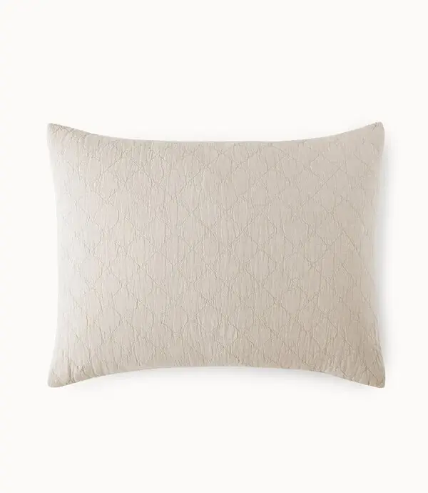 PEACOCK ALLEY Heritage Stonewashed Linen Sham - Gray