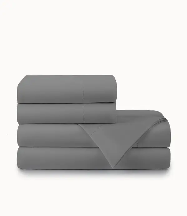 PEACOCK ALLEY Clara Sateen Sheet Set - Dark Gray