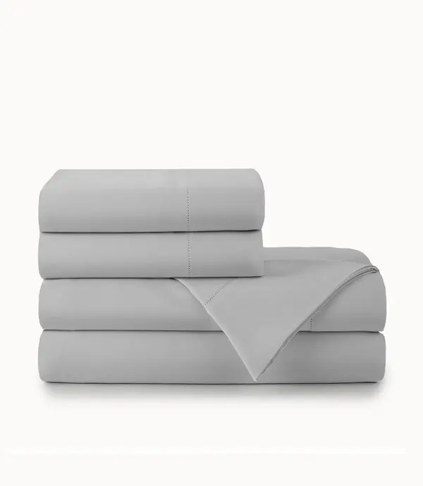 PEACOCK ALLEY Clara Sateen Sheet Set - Light Gray