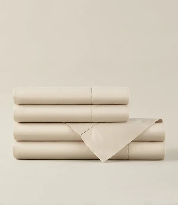 PEACOCK ALLEY Clara Sateen Sheet Set - Linen