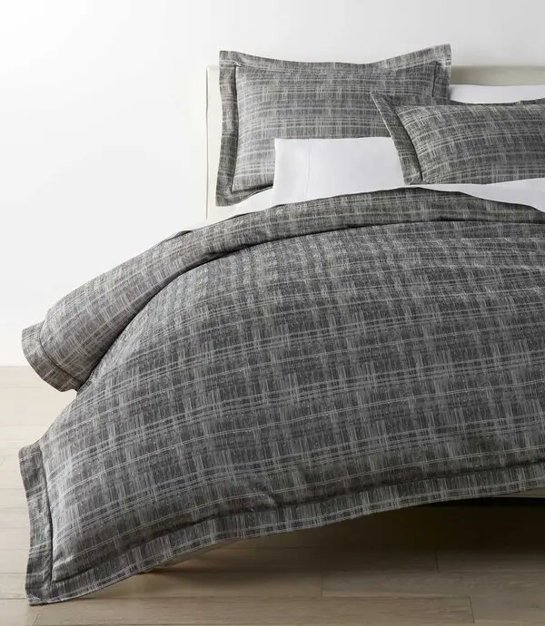 PEACOCK ALLEY Biagio Jacquard Duvet Cover - Charcoal