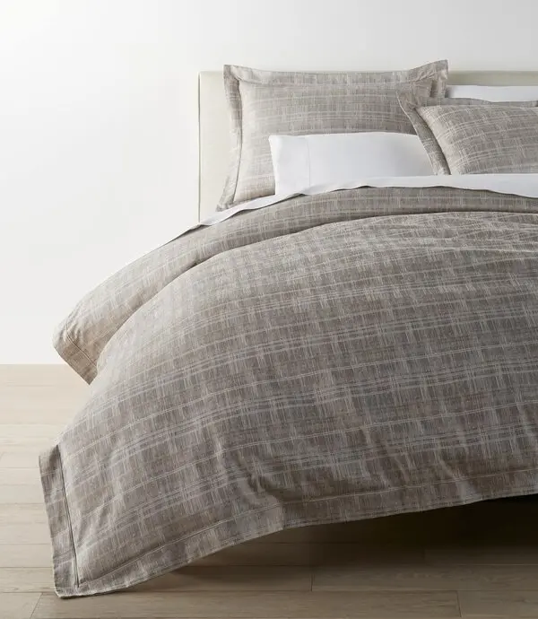 PEACOCK ALLEY Biagio Jacquard Duvet Cover - Linen