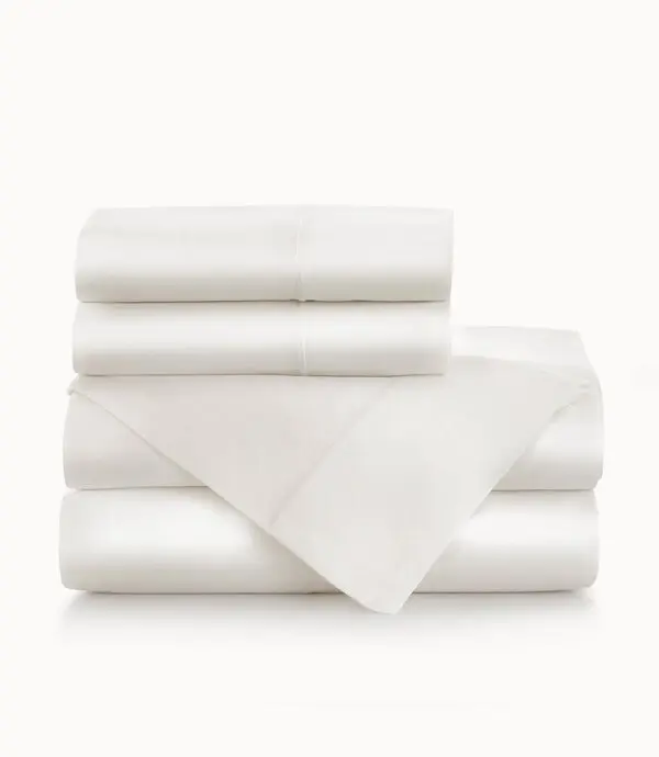 PEACOCK ALLEY Soprano Sateen Sheet Set - White