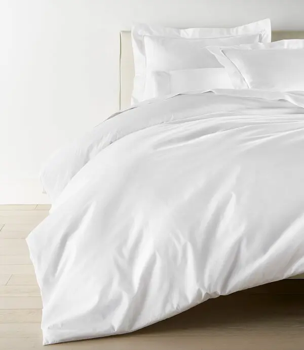 PEACOCK ALLEY Lyric Percale Duvet Cover - Ice