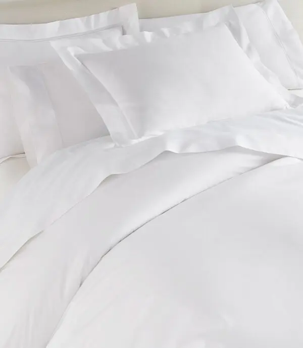 PEACOCK ALLEY Lyric Percale Duvet Cover - Ice