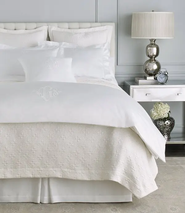 PEACOCK ALLEY Lyric Percale Duvet Cover - Ice