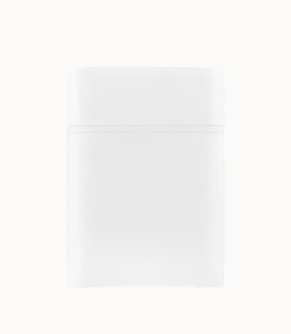 PEACOCK ALLEY Lyric Percale Flat Sheet - White