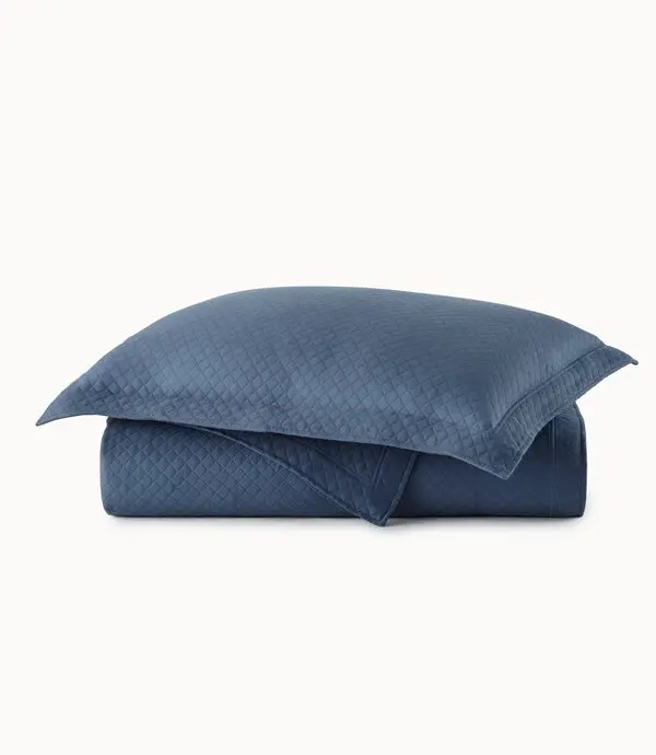 PEACOCK ALLEY Oxford Matelassé Coverlet - Cadet Blue