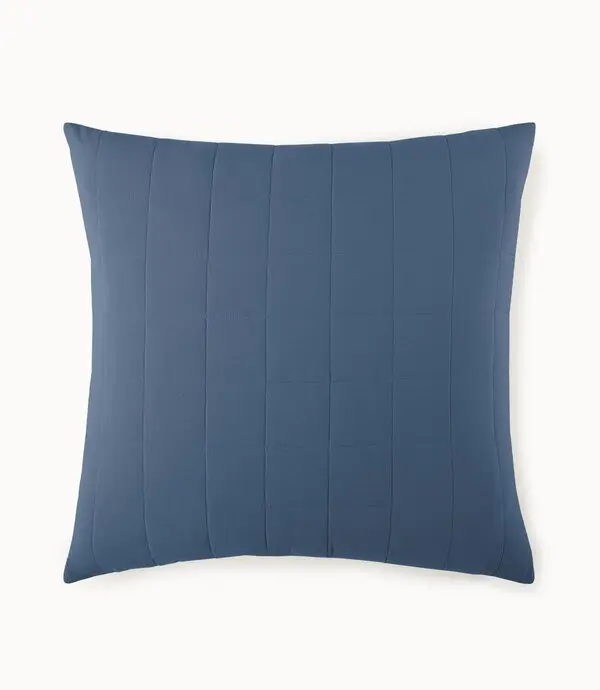 PEACOCK ALLEY 4 Square Quilted Sham - Denim