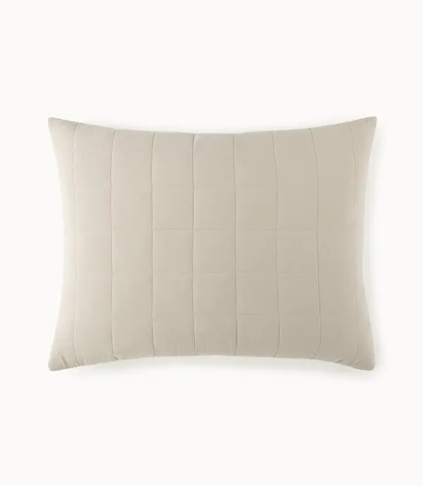 PEACOCK ALLEY 4 Square Quilted Sham - Dune