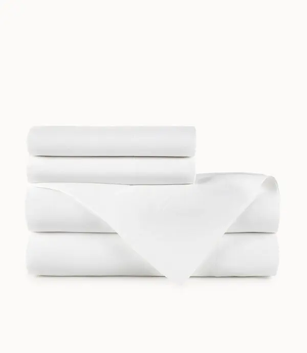PEACOCK ALLEY Maya Sateen Sheet Set - White