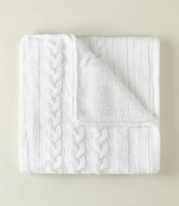 PEACOCK ALLEY Cozy Knit Throw Blanket