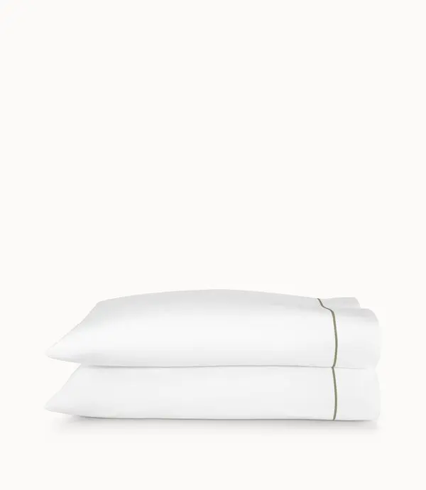 PEACOCK ALLEY Soprano Ii Sateen Pillowcases - Thyme