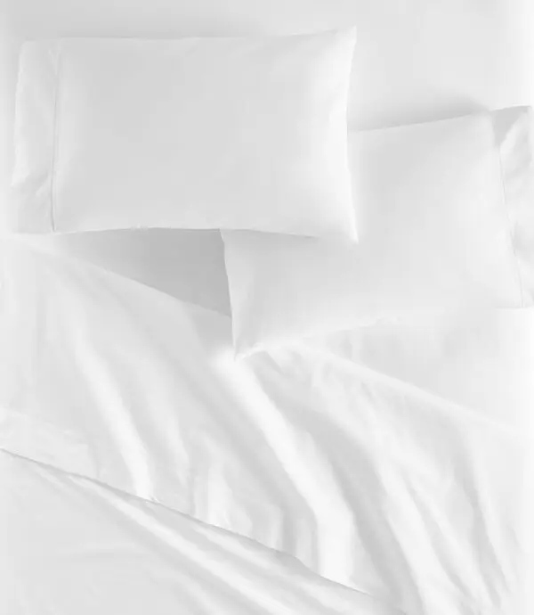 PEACOCK ALLEY Lyric Percale Fitted Sheet - Platinum