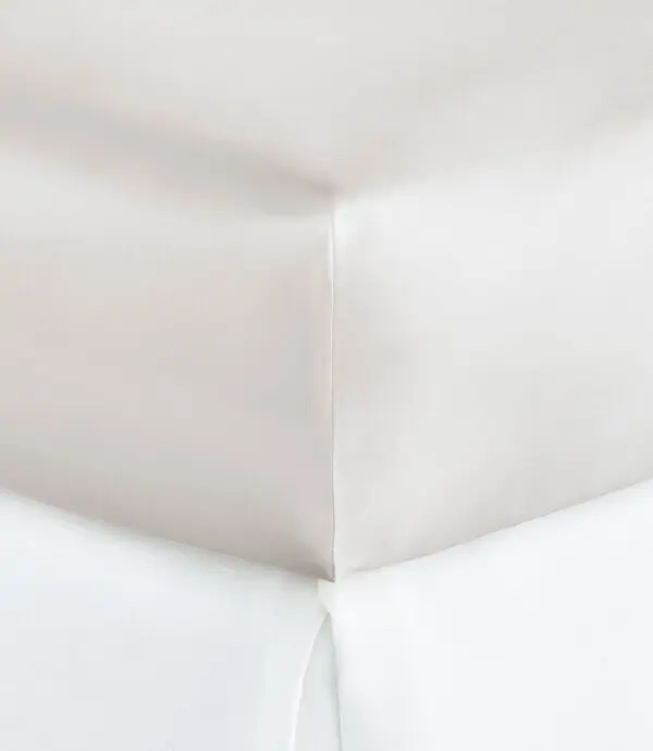 PEACOCK ALLEY Lyric Percale Fitted Sheet - White