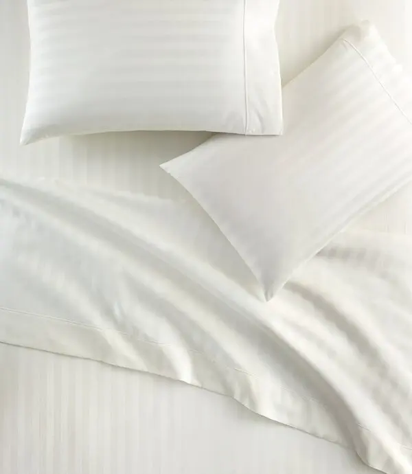 PEACOCK ALLEY Soprano Stripe Sateen Sheet Set - Ivory