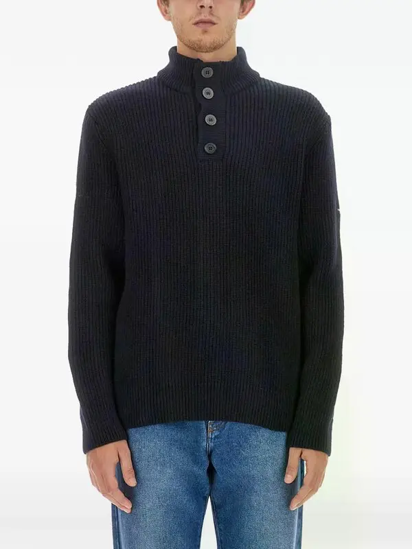 Saint James Buttoned Knitted Sweater