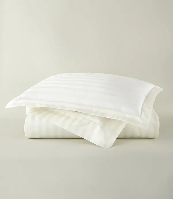 PEACOCK ALLEY Soprano Stripe Sateen Duvet Cover - White
