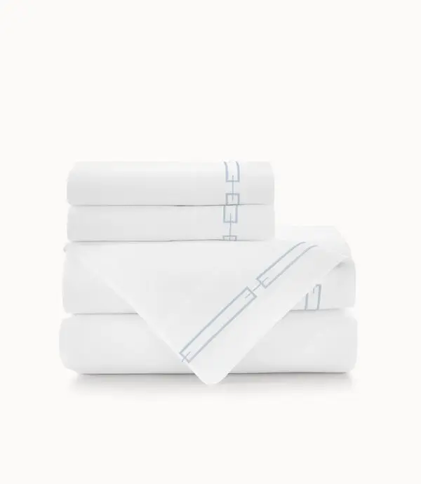 PEACOCK ALLEY Stanza Sateen Sheet Set - Linen