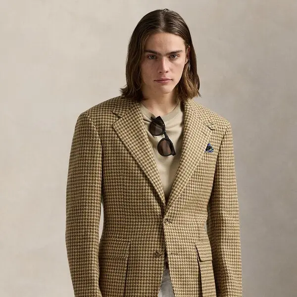 Ralph Lauren Rl67 Houndstooth Tweed Jacket